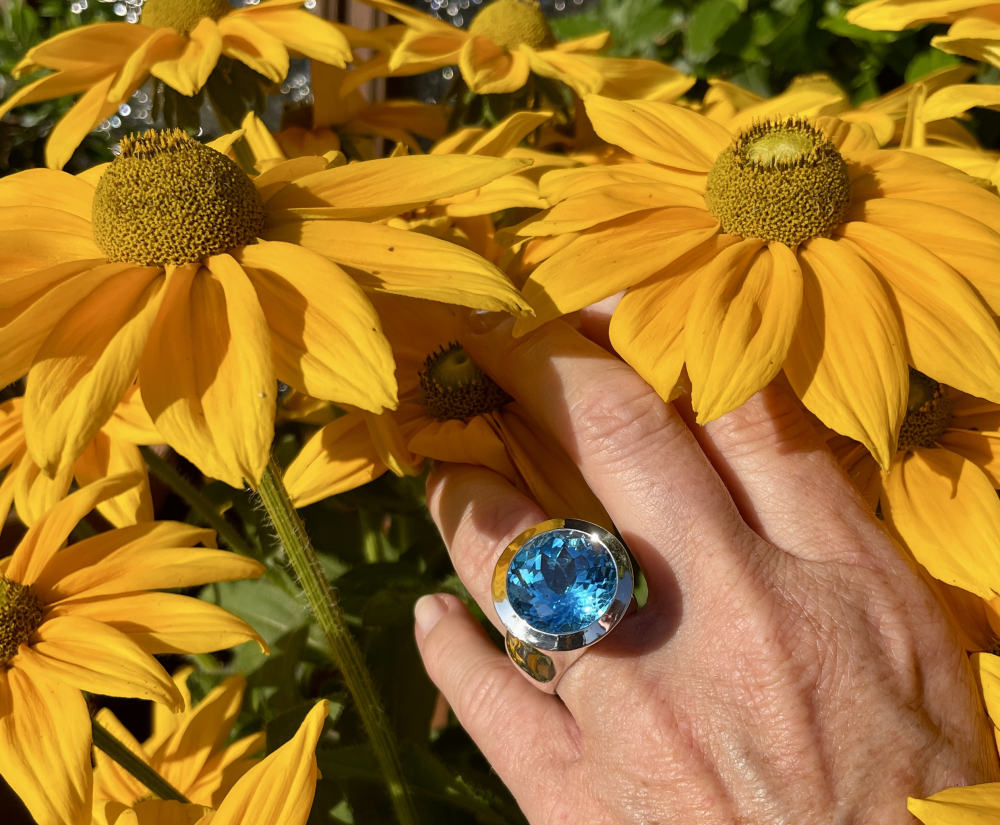 Galerie am alten Sägewerk - Edel-Topas Ring 925 Silber, massive ...